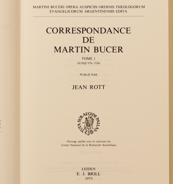 Correspondance de Martin Bucer. Tome I et II.