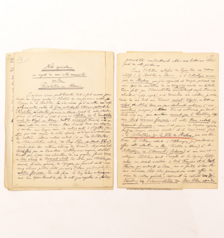 Annexe à mon testament - Manuscrit original de Rodolphe Reuss.