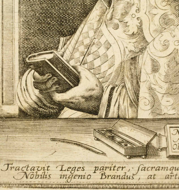 Portrait gravé de Sebastien Brant. "Sebastianus Brandus, qui et tito"