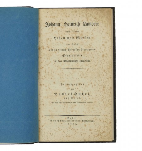 Johann Heinrich Lambert nach seinem Leben und Wirken.