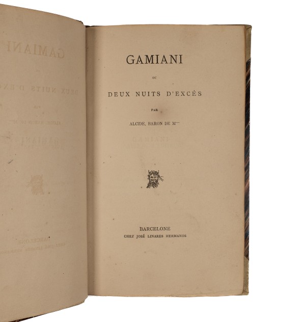 Gamiani ou deux nuits d'excès.