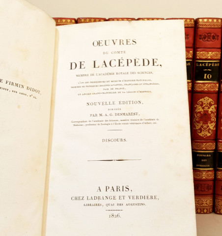 Œuvres du comte de Lacépède.